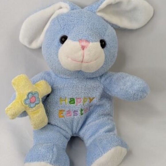 Toys | Walmart Happy Easter Rabbit Plush Blue Bunny 8 Inch Stuffed ...